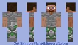 Cobblestone Steve Minecraft Skin