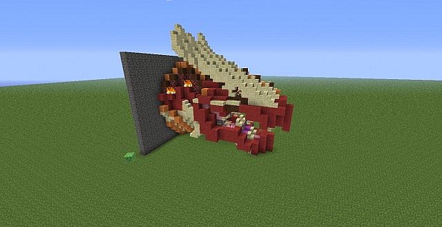 Dragon Head That Spits With FIRE Minecraft Project