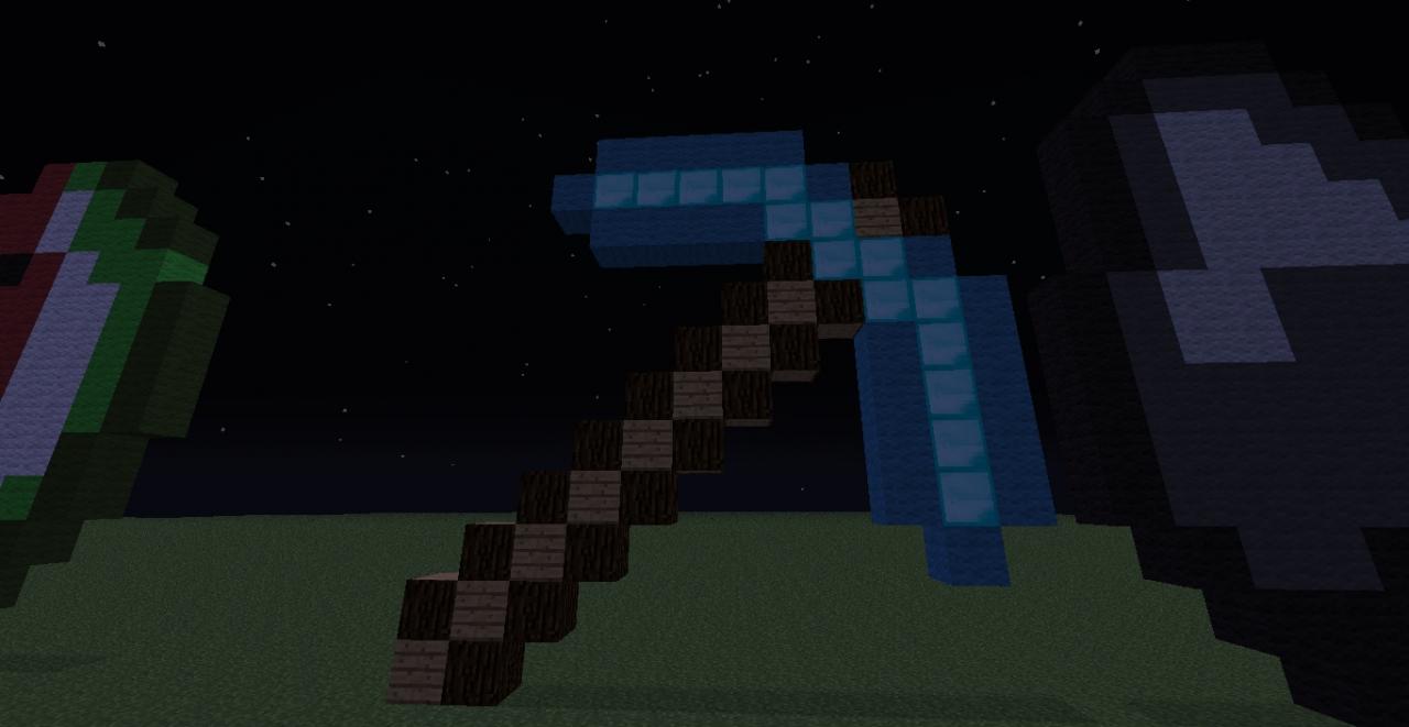 Diamond Pickaxe Pixel Art Minecraft Map
