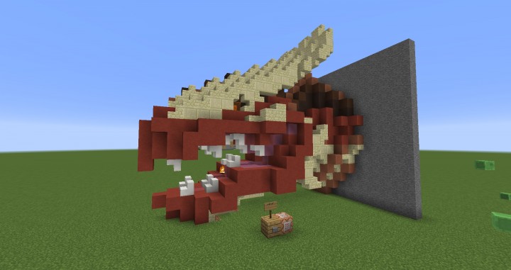 Red Dragon Head Minecraft Project