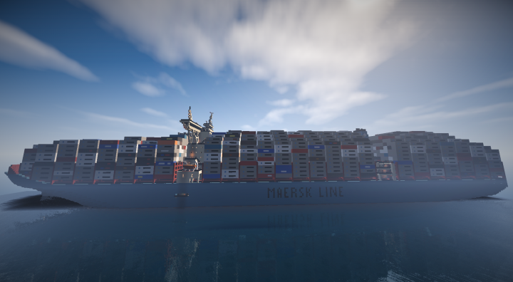 Mærsk MC-Kinney Møller - Container Ship [full interior] Minecraft Project