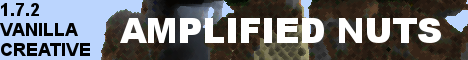 AMPLIFIED NUTS 1.7.2 *CREATIVE* *VANILLA* *1.7.2* Minecraft Server