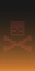 jolly roger in fire Minecraft Banner