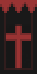 Red Cross Black Background 6 layer Minecraft Banner