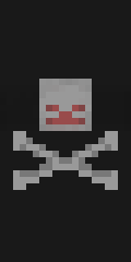 Skull with glowing red eyes Minecraft Banner