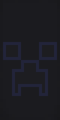 Blue Creeper Outline Minecraft Banner