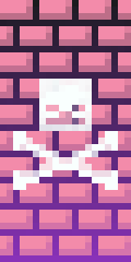 Jolly Rodger-pink graffiti Minecraft Banner