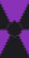 purple radioactive warning banner Minecraft Banner