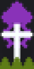 Purple Leaf Tree With White Trunk Banner Minecraft Banner