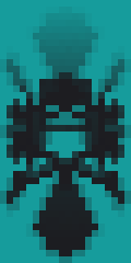 Cyan dreadful witch Minecraft Banner