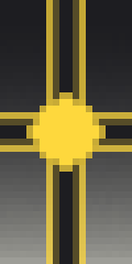 Black and Gold Shield Pattern Minecraft Banner