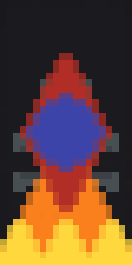 Space Rocket Minecraft Banner