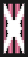 Pink Paly Saltire Minecraft Banner