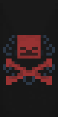 Pirate red/blue Minecraft Banner