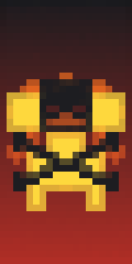 wither skelton crosing his arms wering golden armour Minecraft Banner
