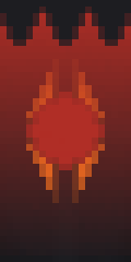 Flaming eyeball Minecraft Banner