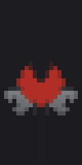 red heart grey wings Minecraft Banner