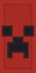 Red creeper Minecraft Banner