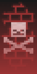 Evil Skull Inverted Minecraft Banner