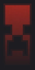 Red creeper shield Minecraft Banner