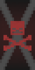 RED SKULL Minecraft Banner