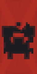 Red Creeper Inkblot Minecraft Banner