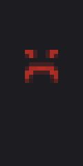 RED sad face Minecraft Banner