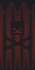 Dark red skull Minecraft Banner