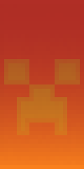 Red-Green Creeper Charge Minecraft Banner