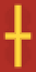 Golden Cross Minecraft Banner