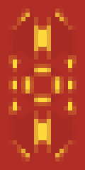 Golden Trims on Red Minecraft Banner
