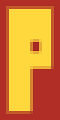 Red And Yellow Letter P Minecraft Banner
