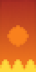 Red Sun Over Paradise Minecraft Banner