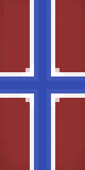 Norwegian flag Minecraft Banner