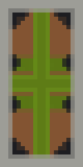 Brown and Green Shield Design Minecraft Banner