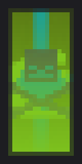 Green skeleton Minecraft Banner