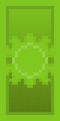 Lime green symbol banner Minecraft Banner