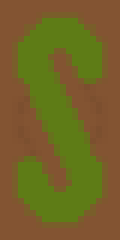 Minecraft Banner "S" Jungle version Minecraft Banner