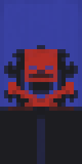 Fire Red Skull Minecraft Banner
