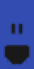 Happy Blue Face Minecraft Banner