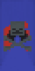 Drowned Skeleton with blood Minecraft Banner