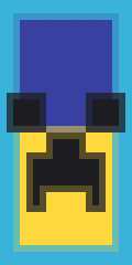 Ukrainian flag Creeper Minecraft Banner