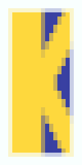 Yellow K Minecraft Banner