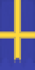 Swedish flag Minecraft Banner