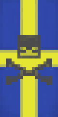 Swedish Pirate Flag Minecraft Banner