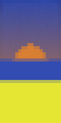 Sunset Beach Minecraft Banner