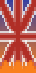 Burning Union Jack Minecraft Banner