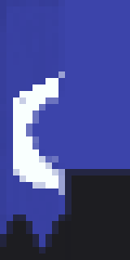 Detailed Crescent Moon and Cliff Design Minecraft Banner