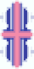Pink Cross Blue Glare Minecraft Banner