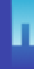 City skyline in blue Minecraft Banner